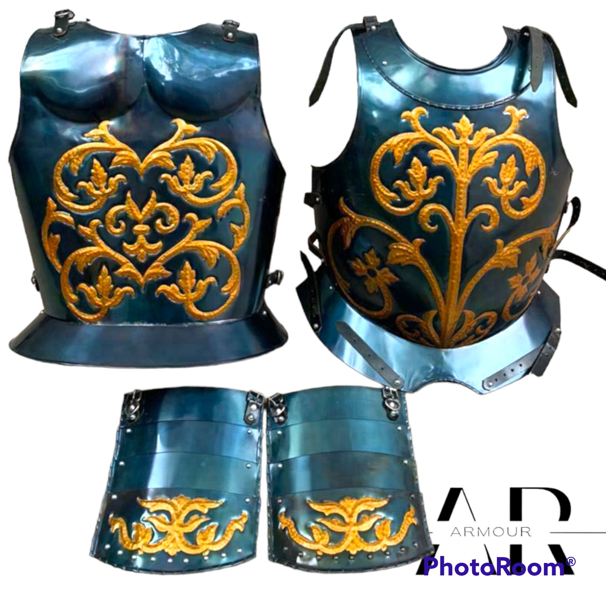 Medieval 18 Gauge Steel French Cuirass Full Embossed Knight Breastplate ...