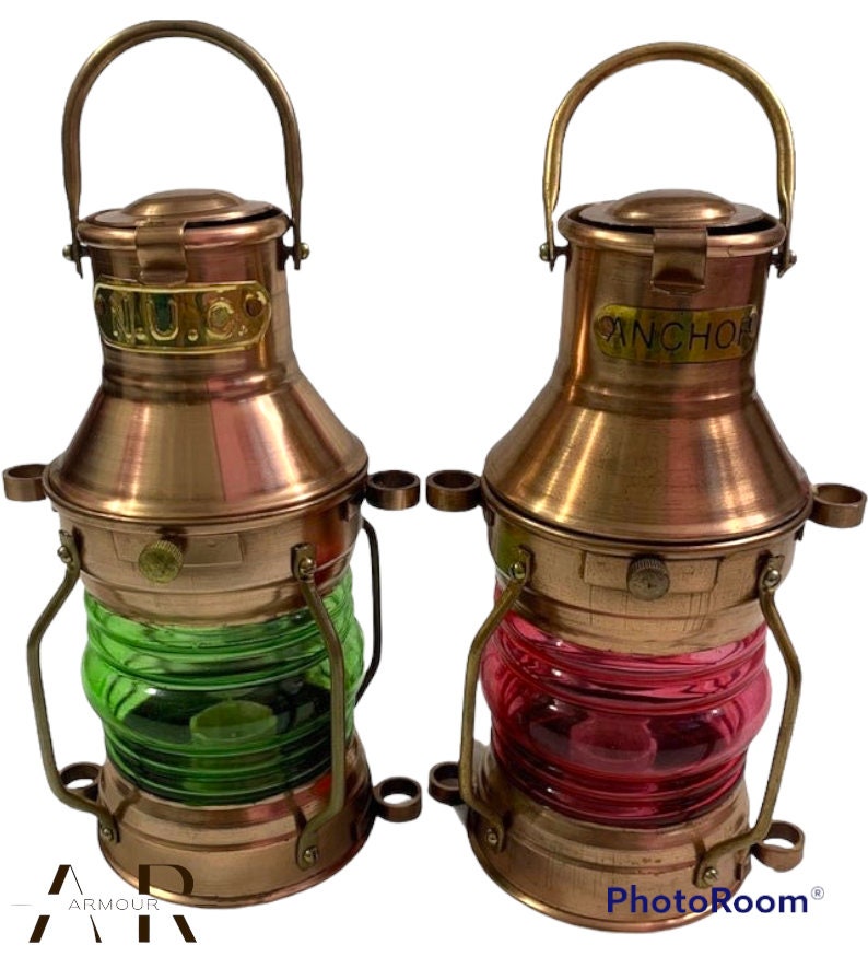 Copper Finish Nautical Maritime Electric Ship Lantern Marine Boat Light ...