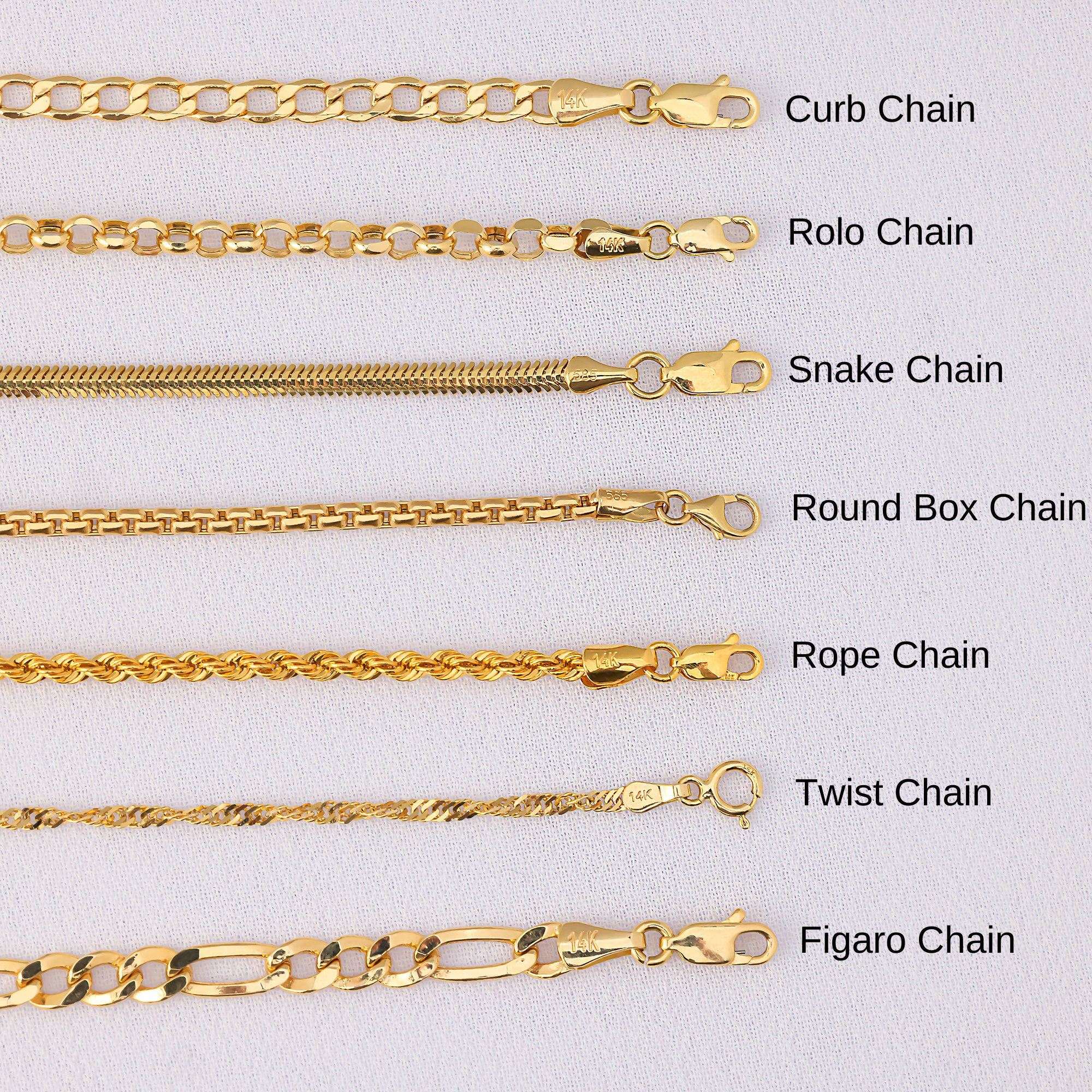 Classic 14k Real Gold Figaro Chain Necklace, Handmade Timeless Yellow ...