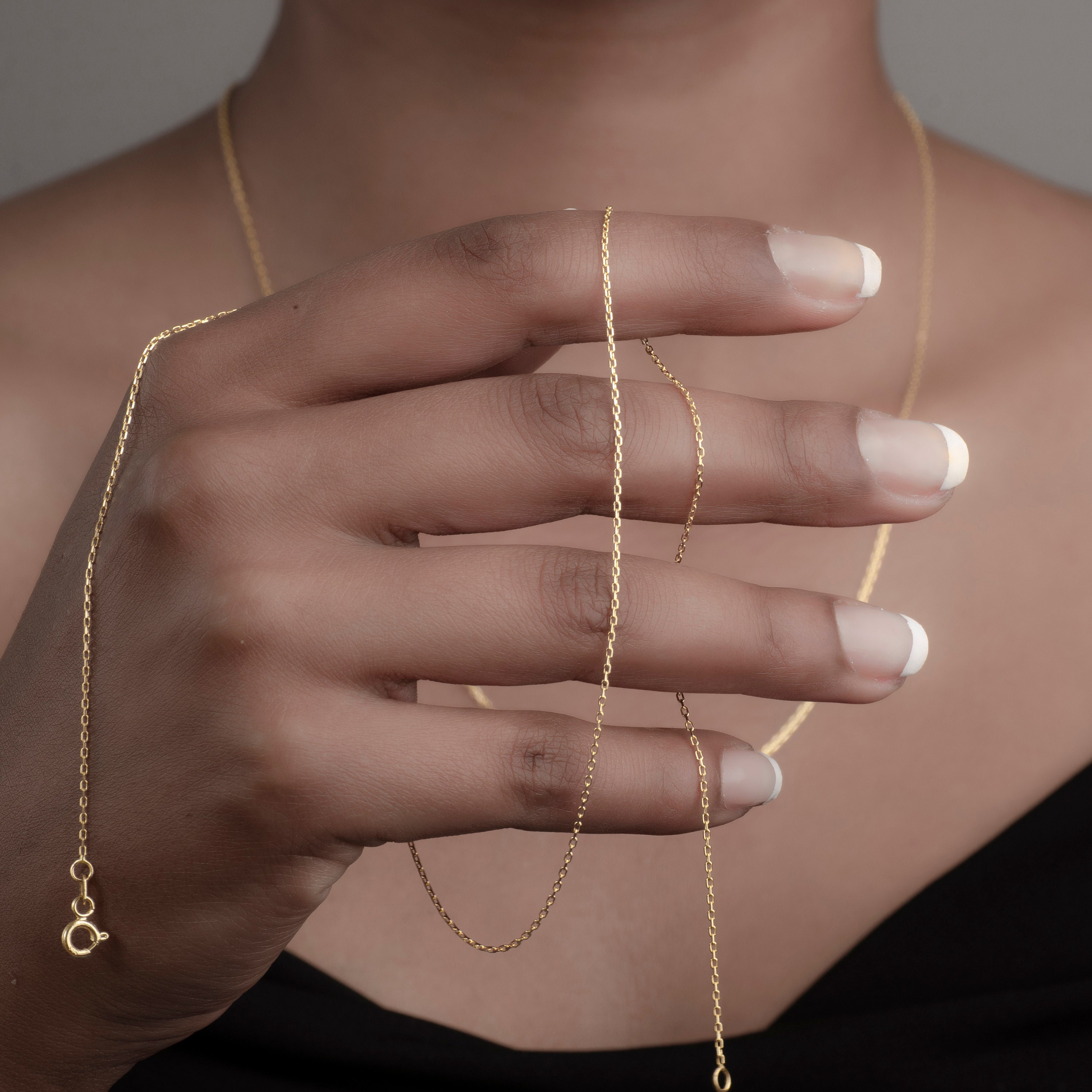 14K Solid Gold Cable Chain Necklace Gift for Her 1.45 Mm 2 - Etsy UK