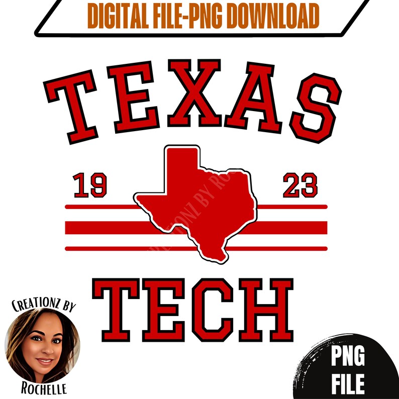 Texas Tech PNG File for Download Bundle, TWO Digital Files, Txtech, Red ...