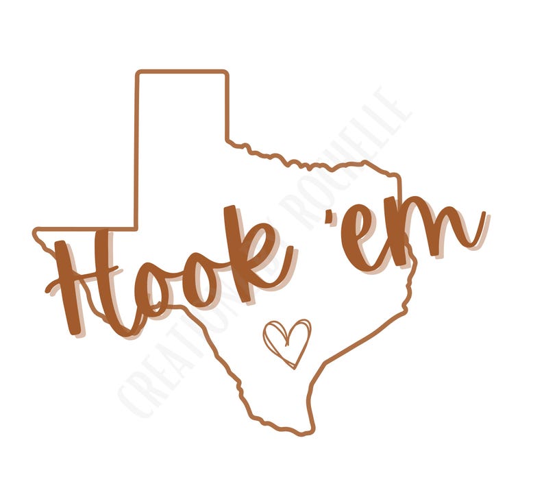 Texas Football PNG File for Download, Digital File, Texas, Hookem, UT ...
