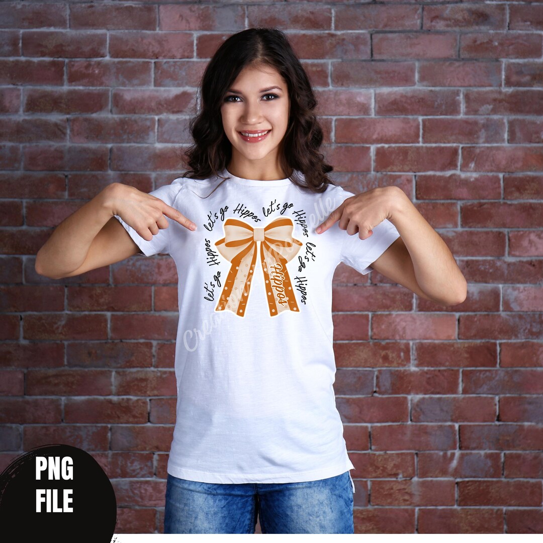 Hutto Hippos Coquette Bow PNG File for Download - Etsy