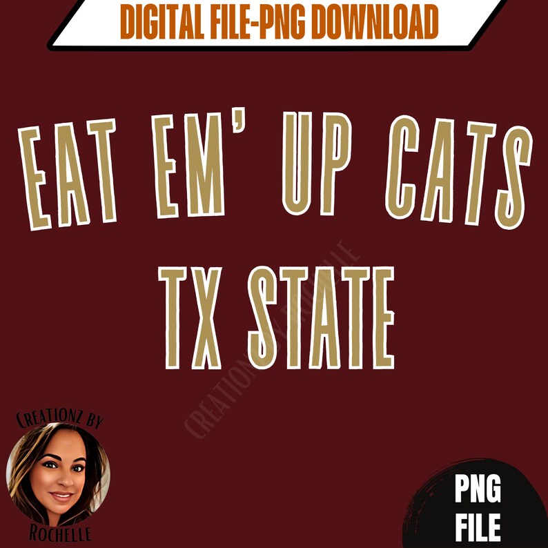Texas State PNG File for Download Bundle, TWO Digital Files, TXST ...