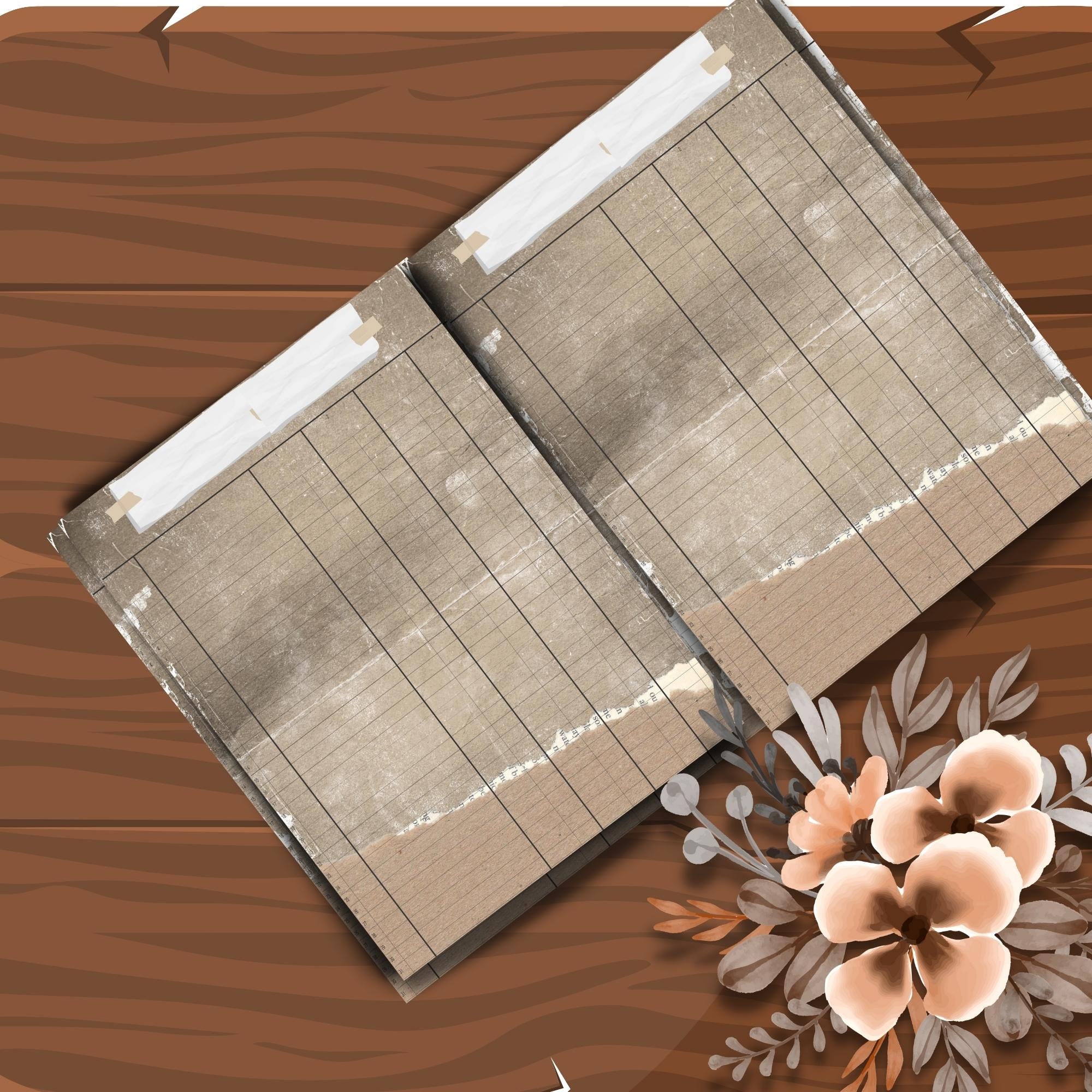 Antique Ledger Paper Vintage Themed Ledger Digital Ephemera - Etsy