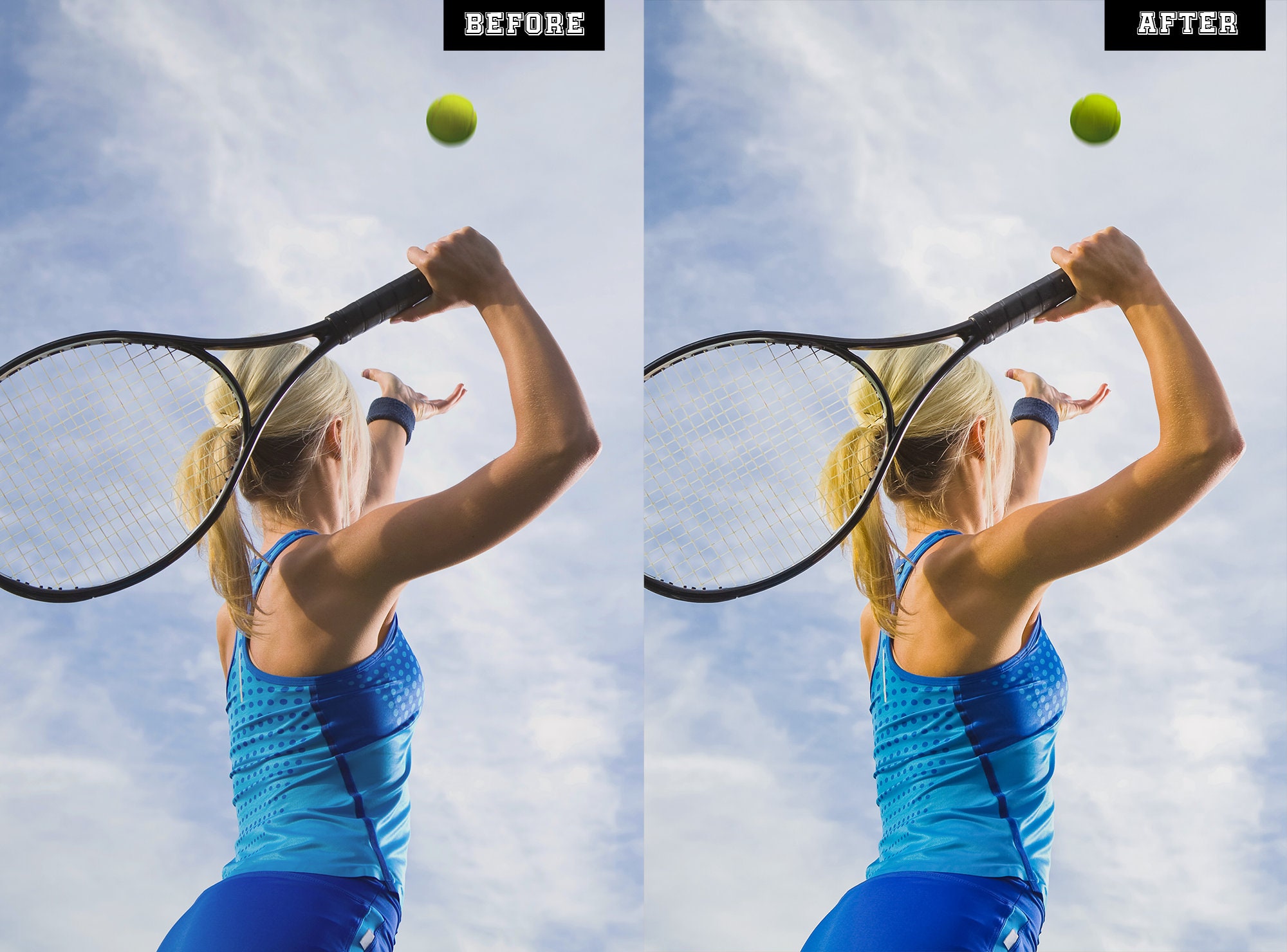 Tennis Presets, Lightroom Mobile & Desktop, Backhand, Sports Photoshop ...