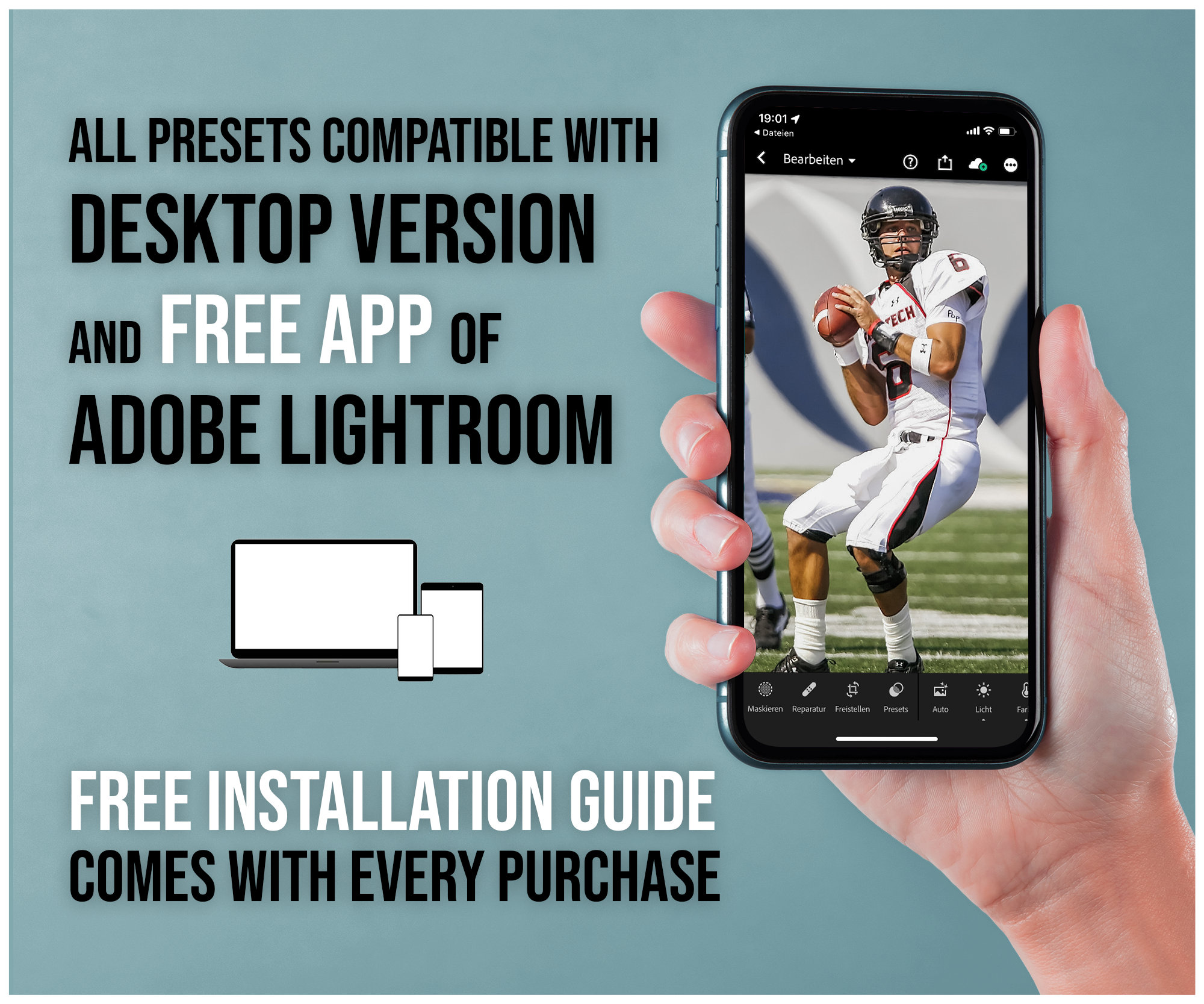 Football Presets, Lightroom Mobile & Desktop, Homerun, Sports Photoshop ...