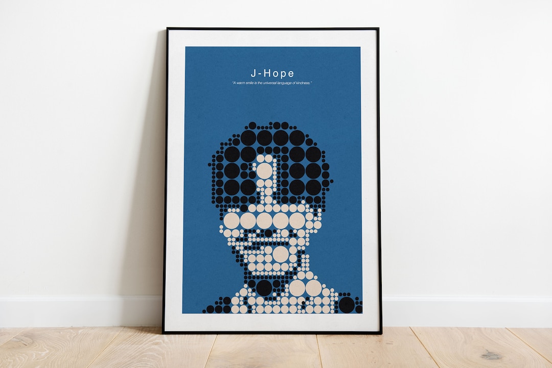 BTS J-hope Poster Minimal Dot Art Prints BTS Kpop Print - Etsy