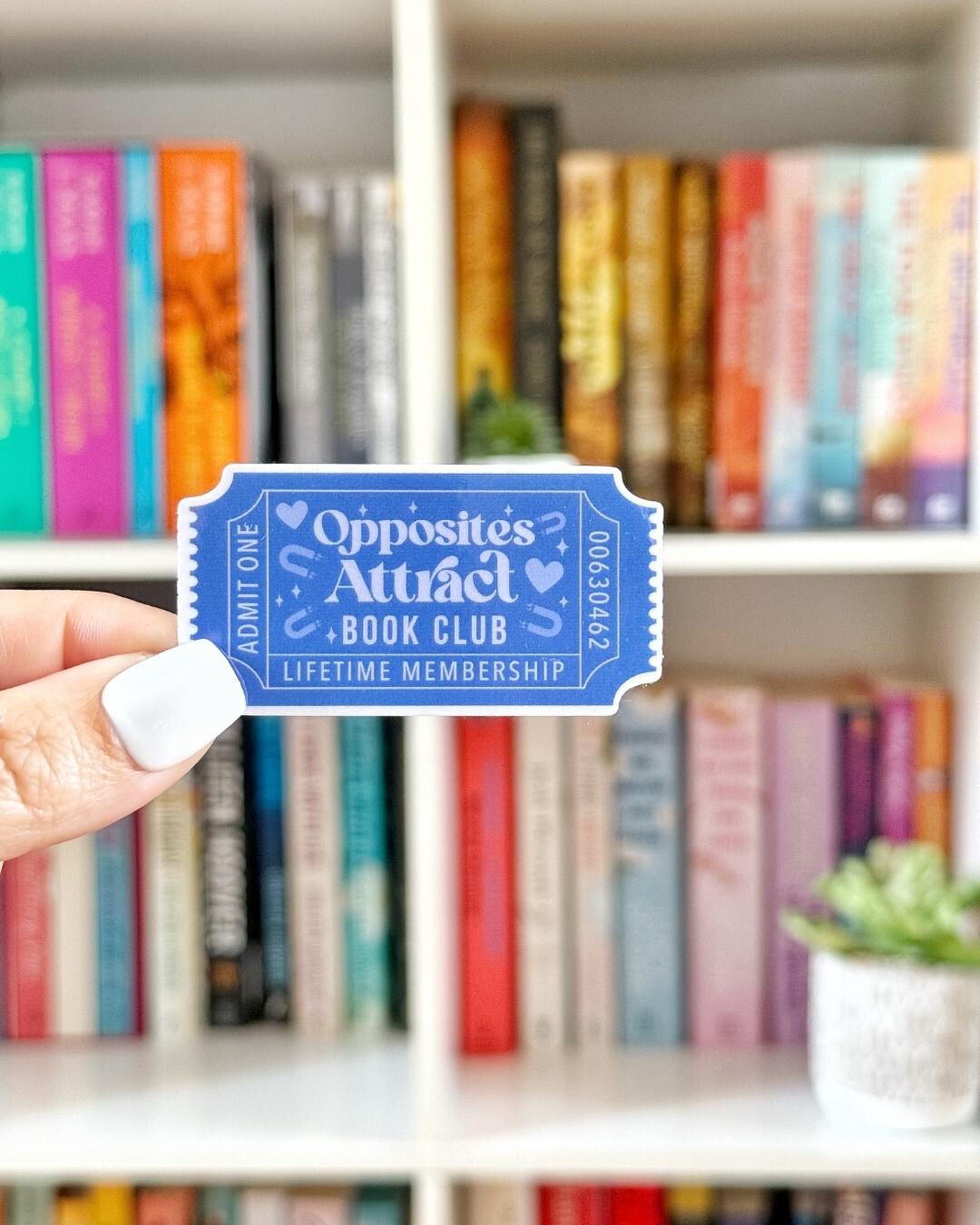 Opposites Attract Romance Book Club Sticker - Etsy