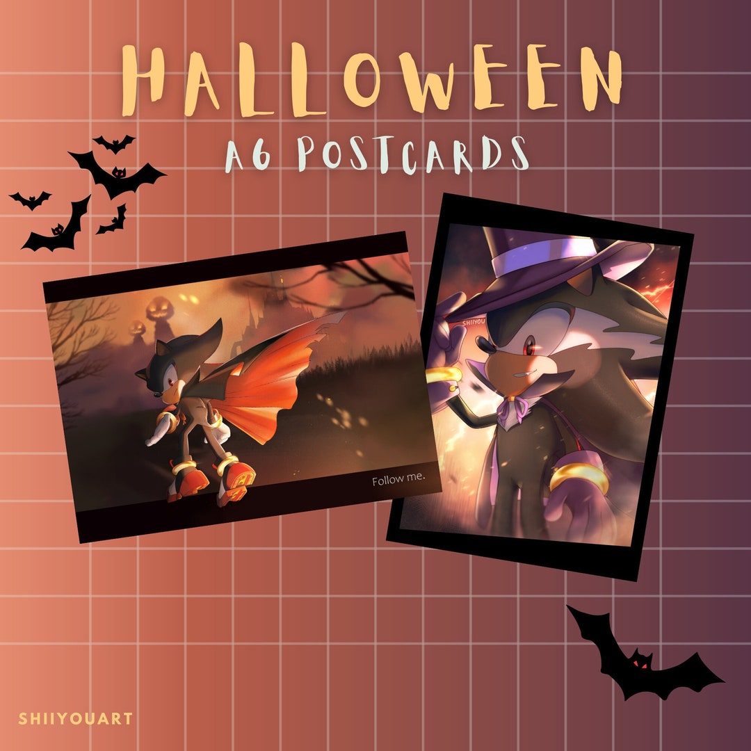 Halloween Shadow Postcards - Etsy