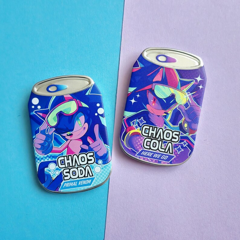 Chaos Soda Can Badge Pins - Etsy