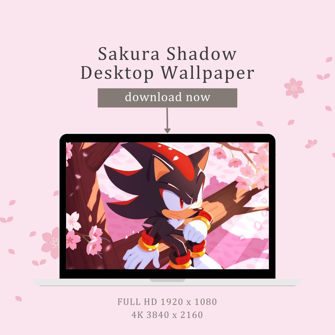 Sakura Shadow Desktop Wallpaper - Etsy Australia