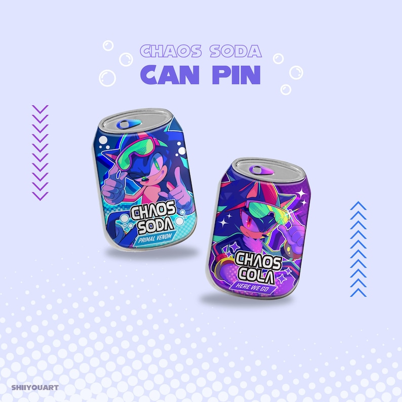Chaos Soda Can Badge Pins - Etsy
