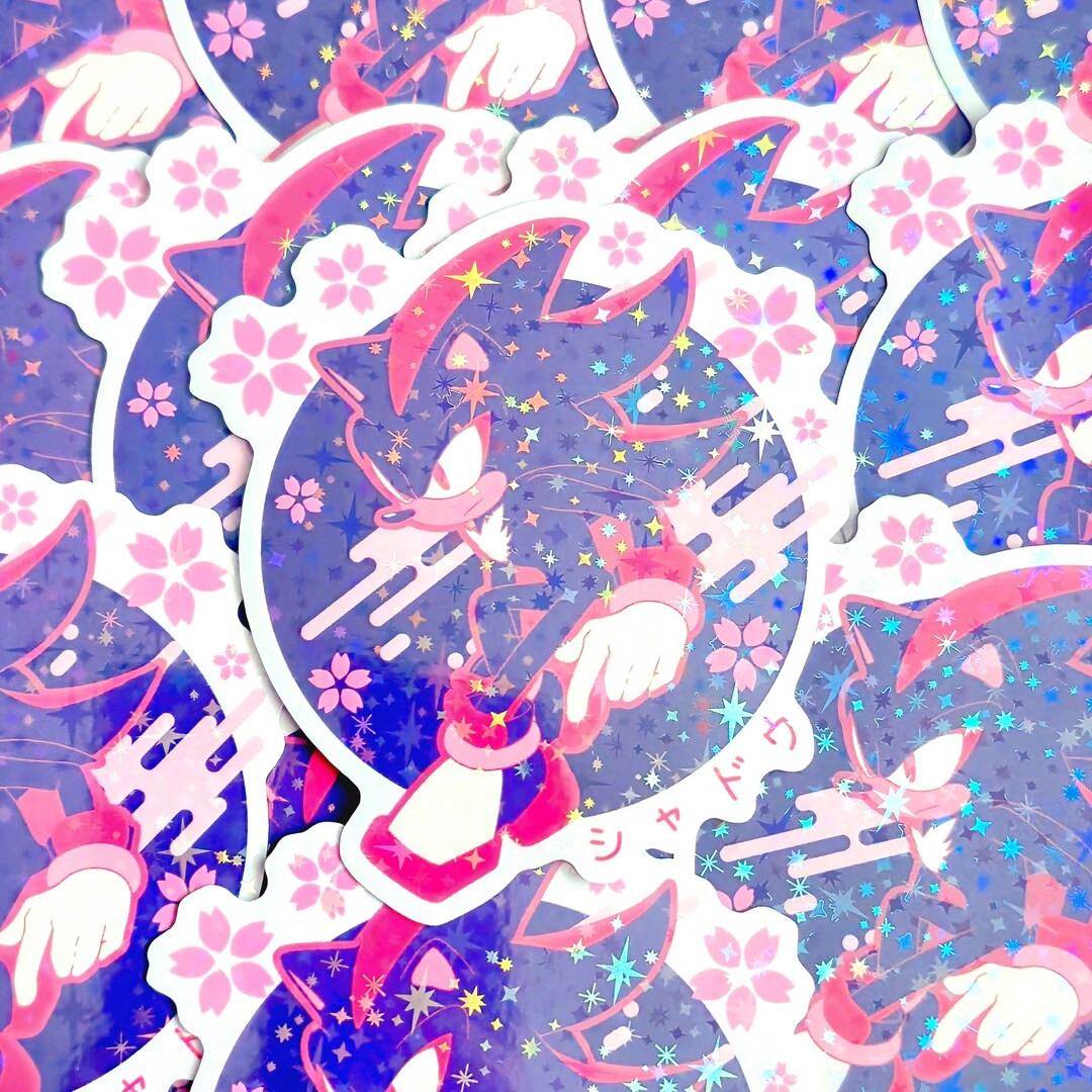 Glitter Shadow Sakura Sticker 76,2mm / 3" - Etsy