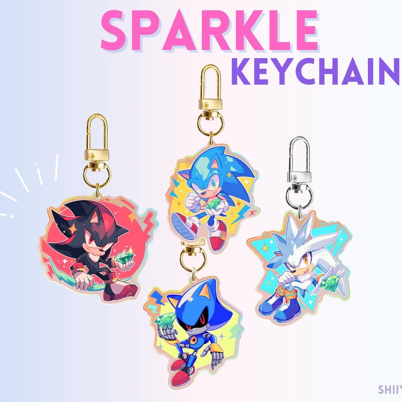 Sonic the Hedgehog Keychain - Etsy