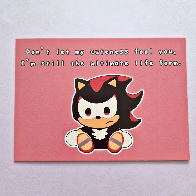 Shadow the Hedgehog Chibi Postkarte A6 Druck - Etsy