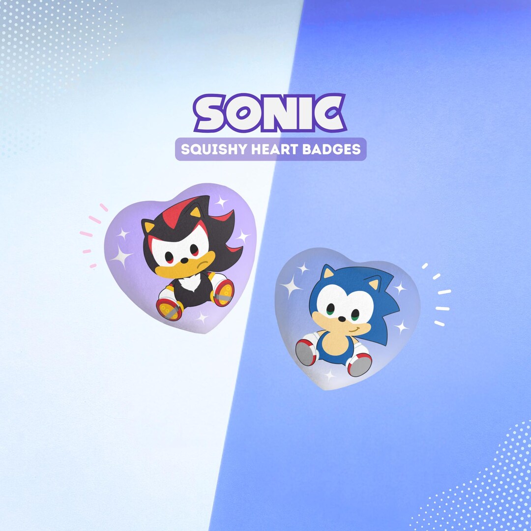 Sonic Squishy Heart Badges - Etsy