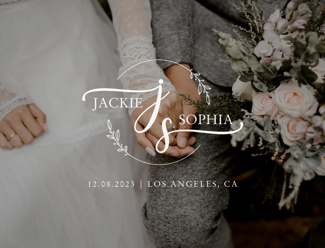 Wedding Logo Wedding Monogram Couple Logo Wedding Gobo - Etsy