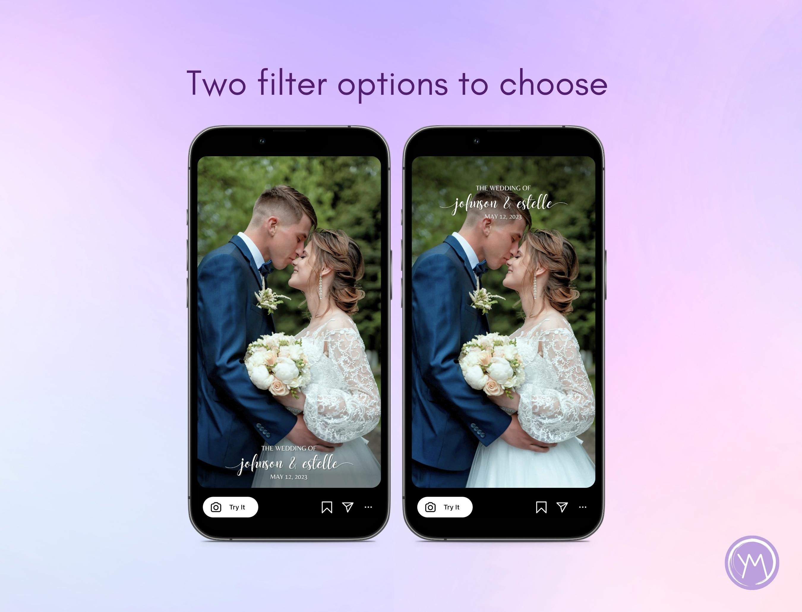 Custom Wedding Instagram Filter Wedding IG Filter - Etsy