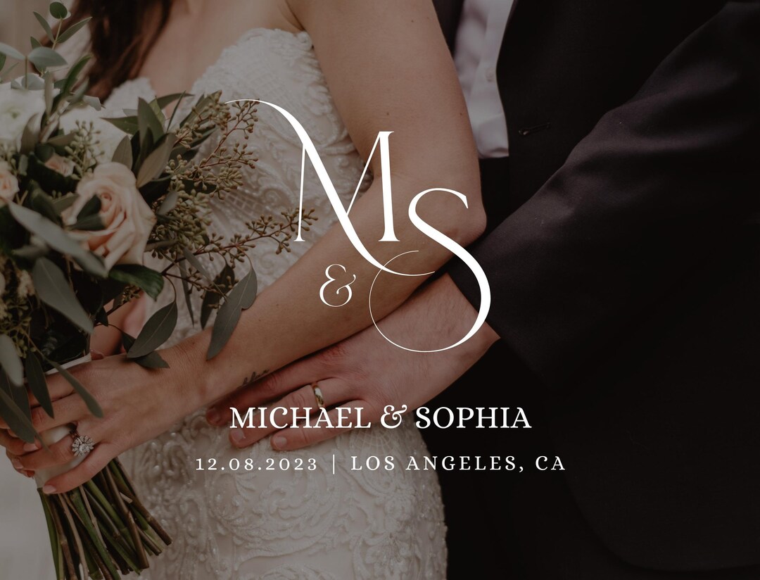 Wedding Logo, Wedding Monogram, Couple Logo, Wedding Gobo, Wedding ...