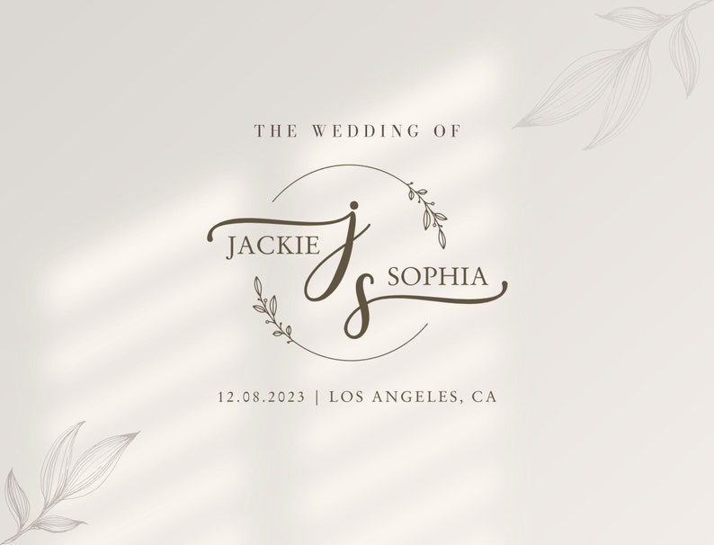 Wedding Logo Wedding Monogram Couple Logo Wedding Gobo - Etsy