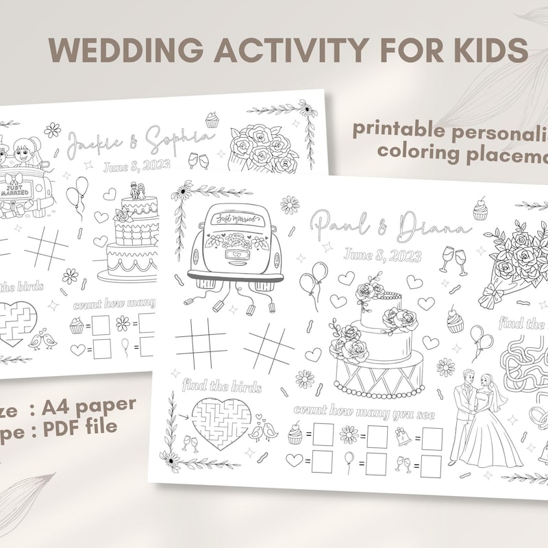 Kids Wedding Activity Kit - Etsy