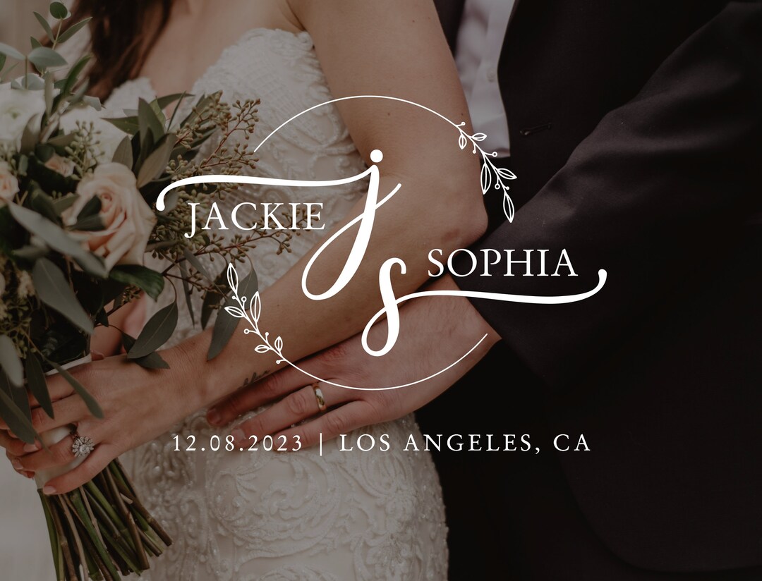 Premade Wedding Logo, Custom Wedding Monogram, Couple Logo, Wedding ...