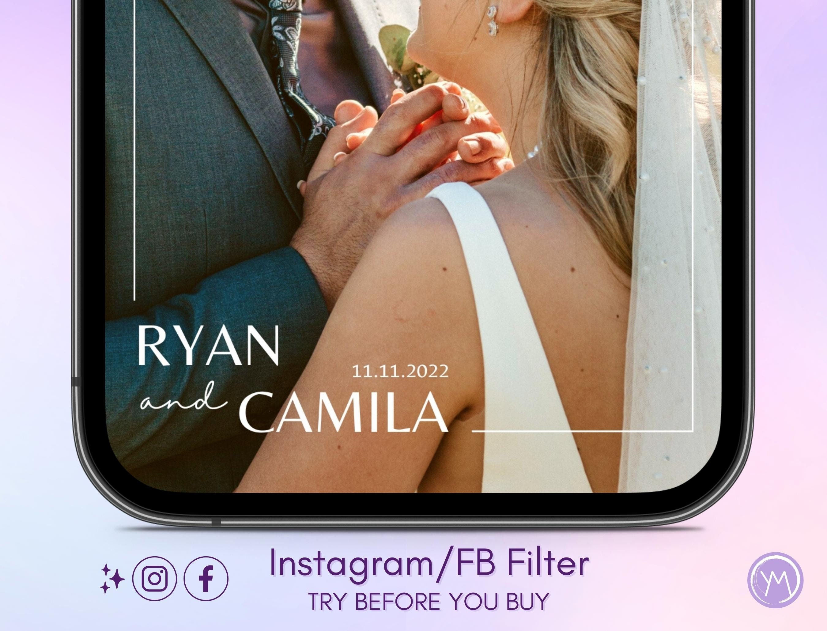 Custom Wedding Instagram Filter, Wedding IG Filter, Personalised ...