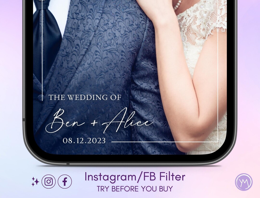 Custom Instagram Filter for Wedding, Personalized Wedding Favors ...