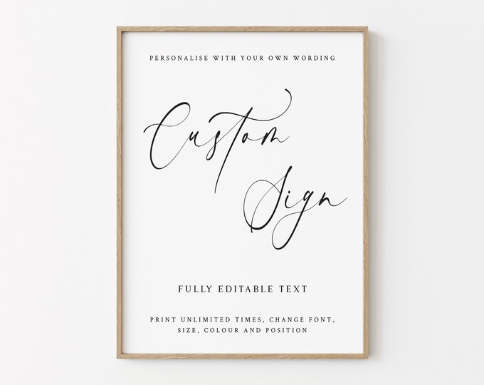 Editable Poster Template for Templett, Custom Sign Download, Do It ...