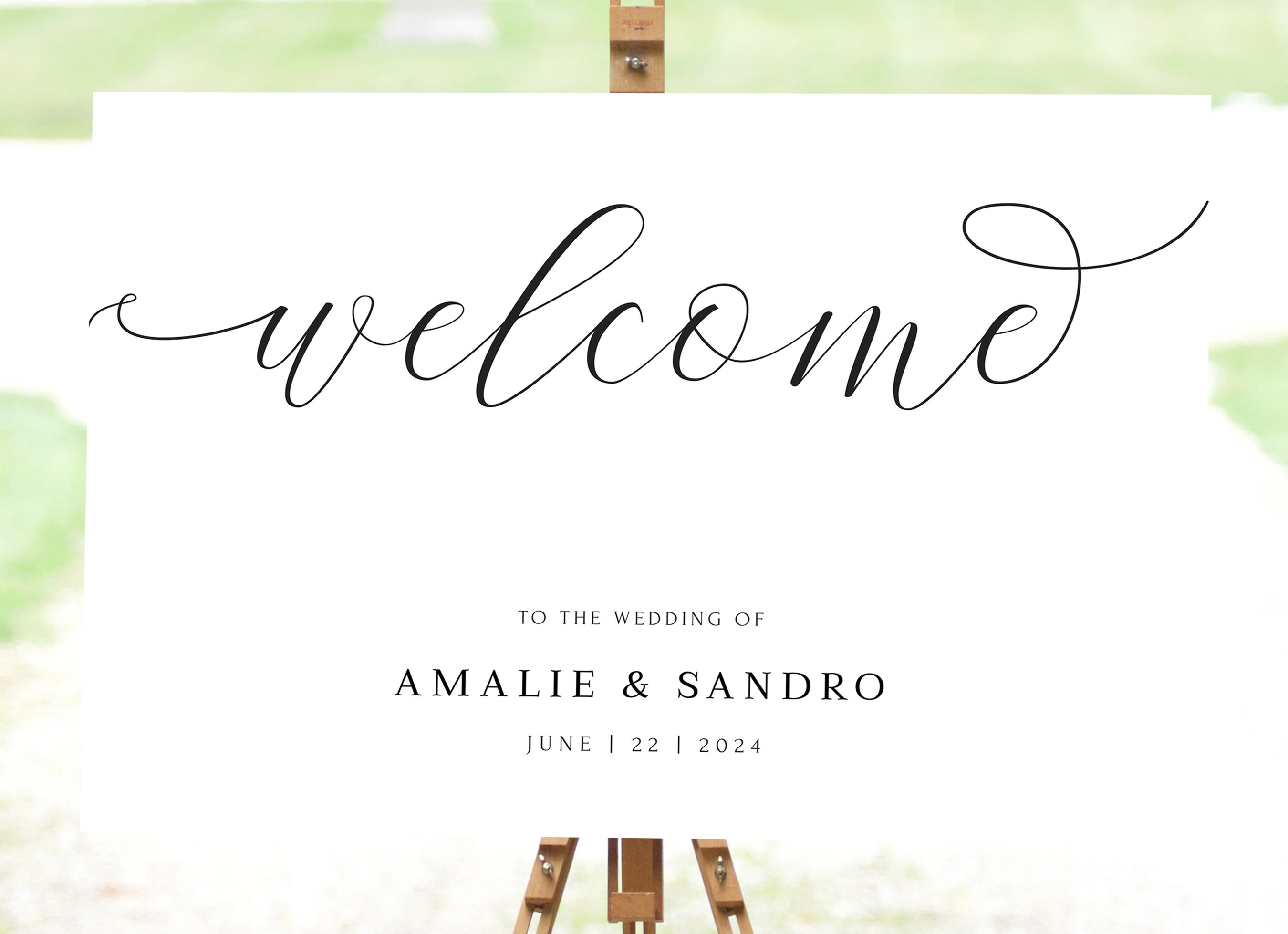 Editable Modern Wedding Welcome Sign, Fully Editable Poster, Elegant ...