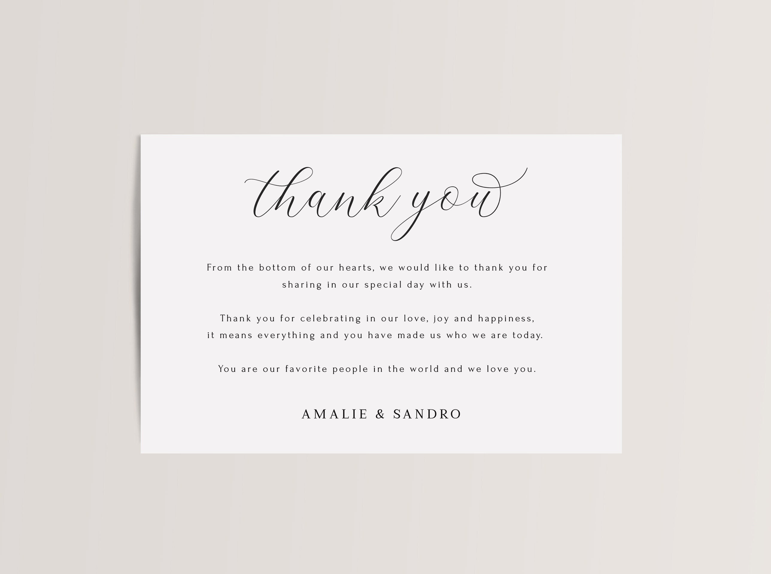 Editable Thank You Card, Print at Home Card, Thank You Note, Digital ...