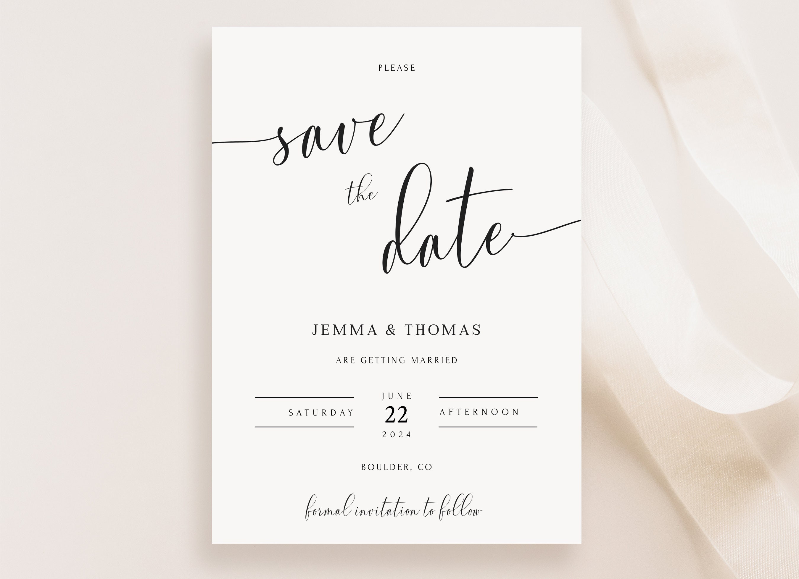 Editable Wedding Save the Date Template for Templett Script - Etsy