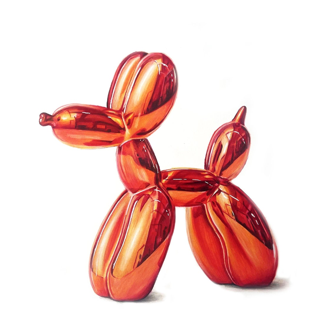 Balloon Dog Balloon Dog Art Balloon Animal Drawing Dog - Etsy