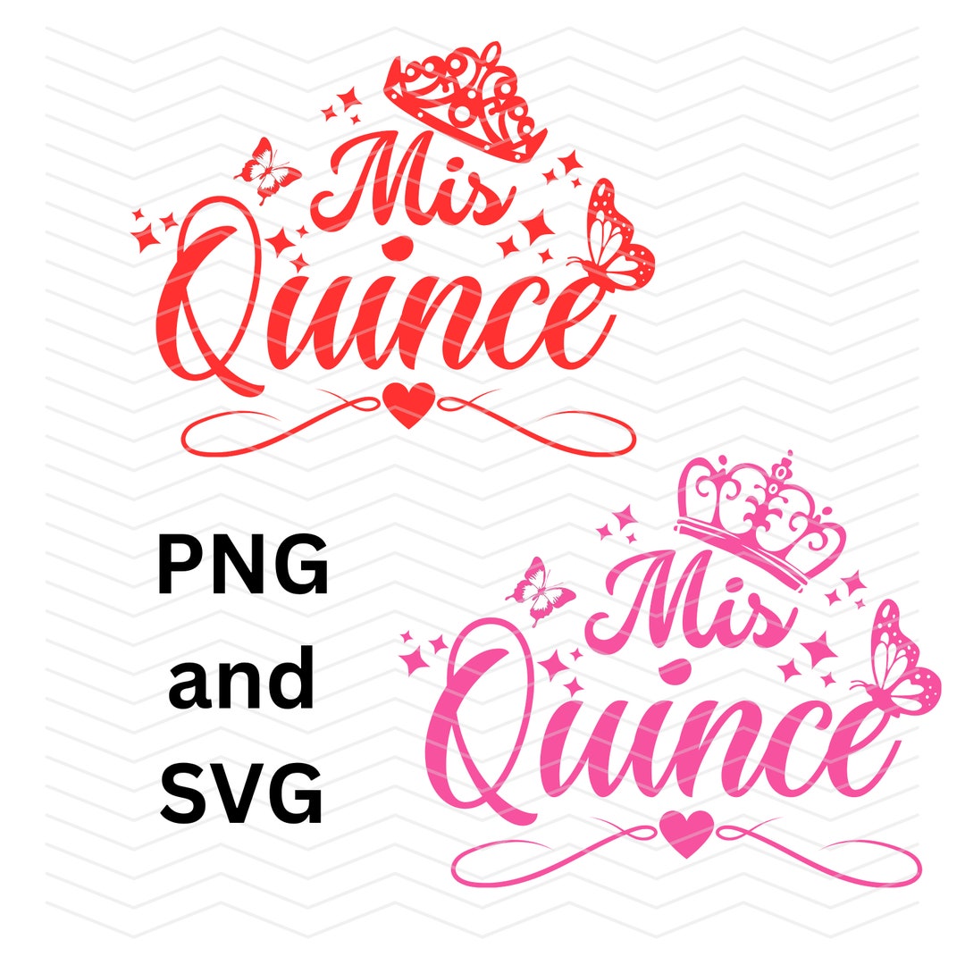 Mis Quince Crown and Butterflies Svg and Png - Etsy