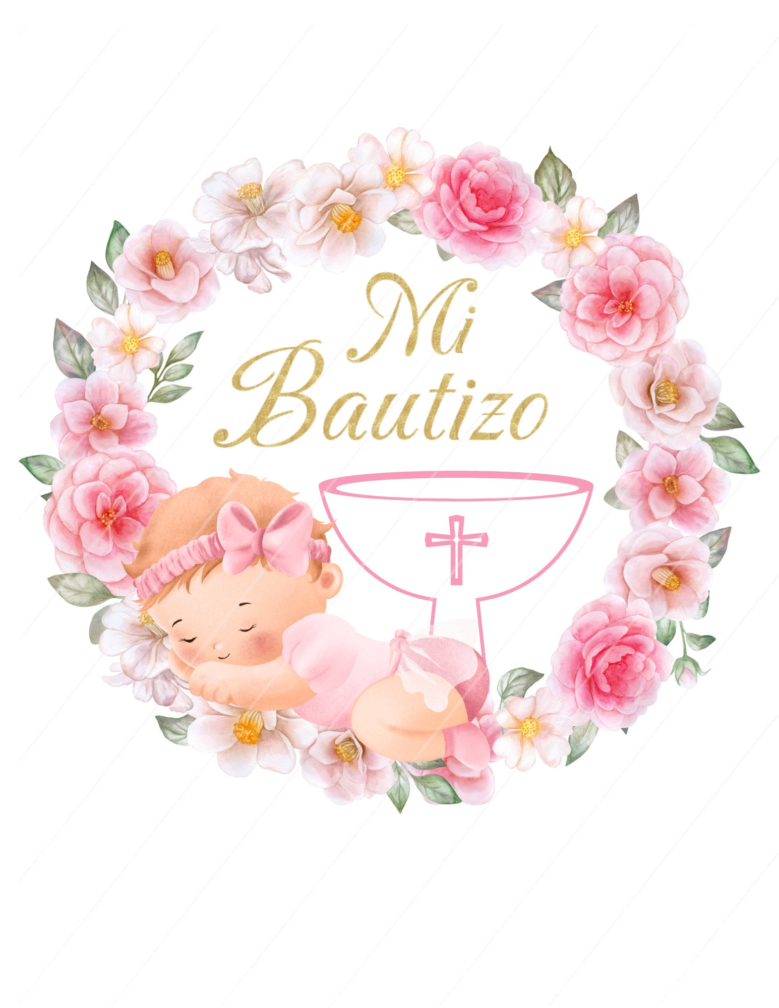 Mi Bautizo Png Digital Download Circles Girl - Etsy