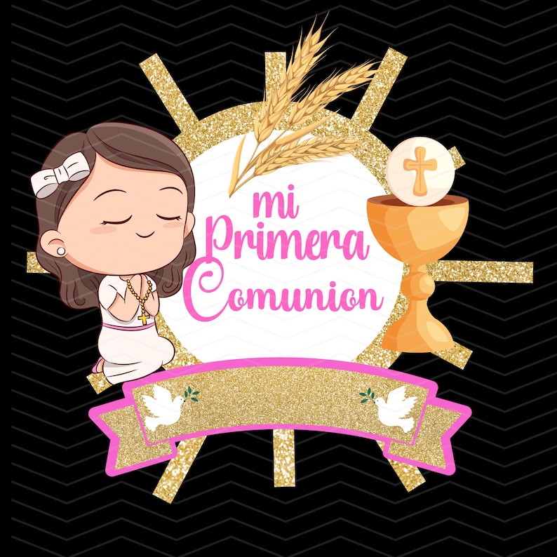 Mi Primera Comunion Girl Png Digital Design - Etsy