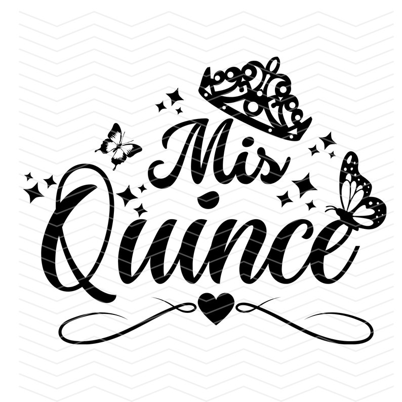Mis Quince Crown and Butterflies Svg and Png - Etsy