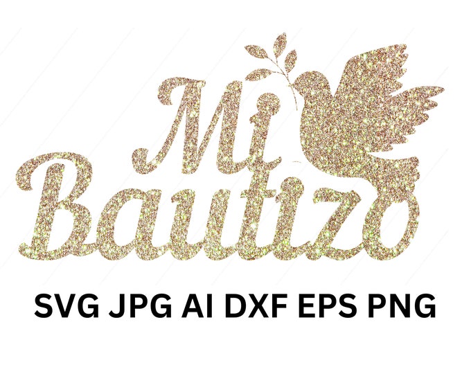 Mi Bautizo Svg and Other Formats. - Etsy Canada