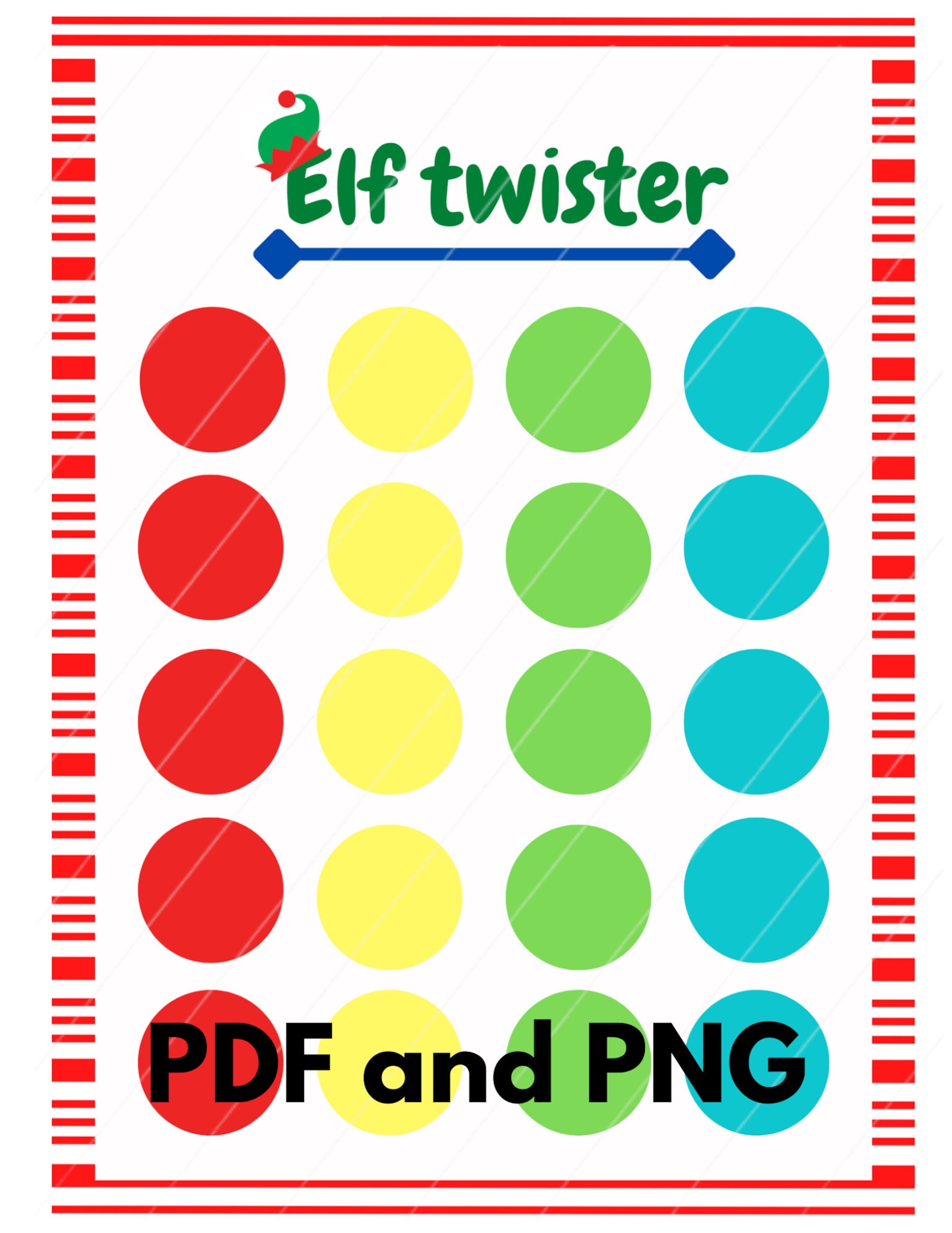 Elf Twister Game, Christmas Elf Game - Etsy