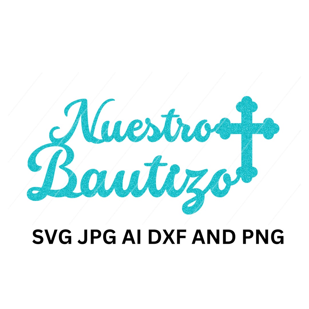 Nuestro Bautizo Cross Spanish Sign Digital - Etsy