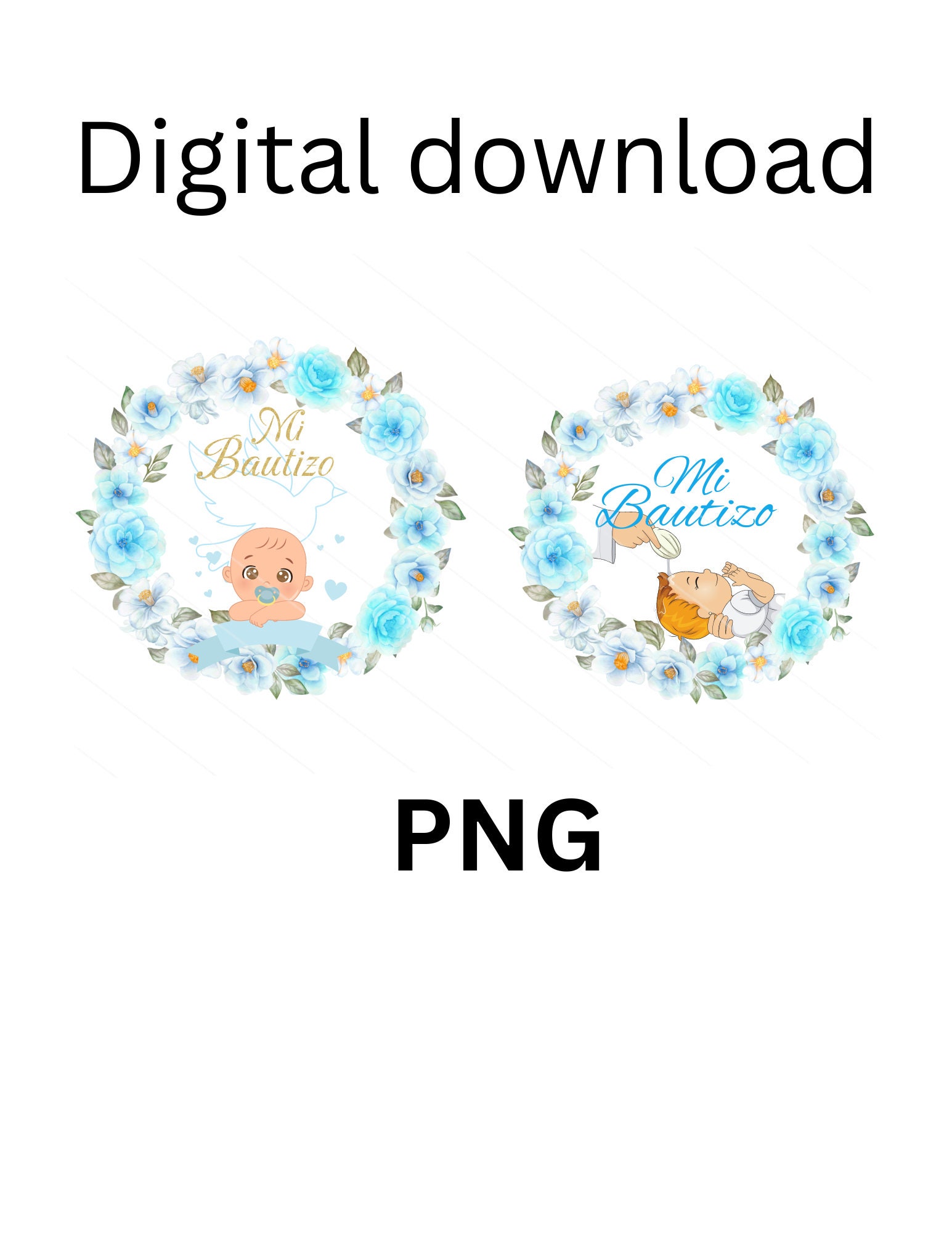 Mi bautizo png círculos de descarga digital - Etsy España