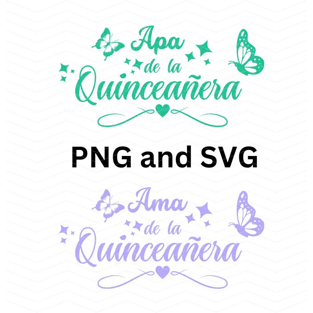 Quince Butterfly Apa Y Ama SVG and PNG - Etsy