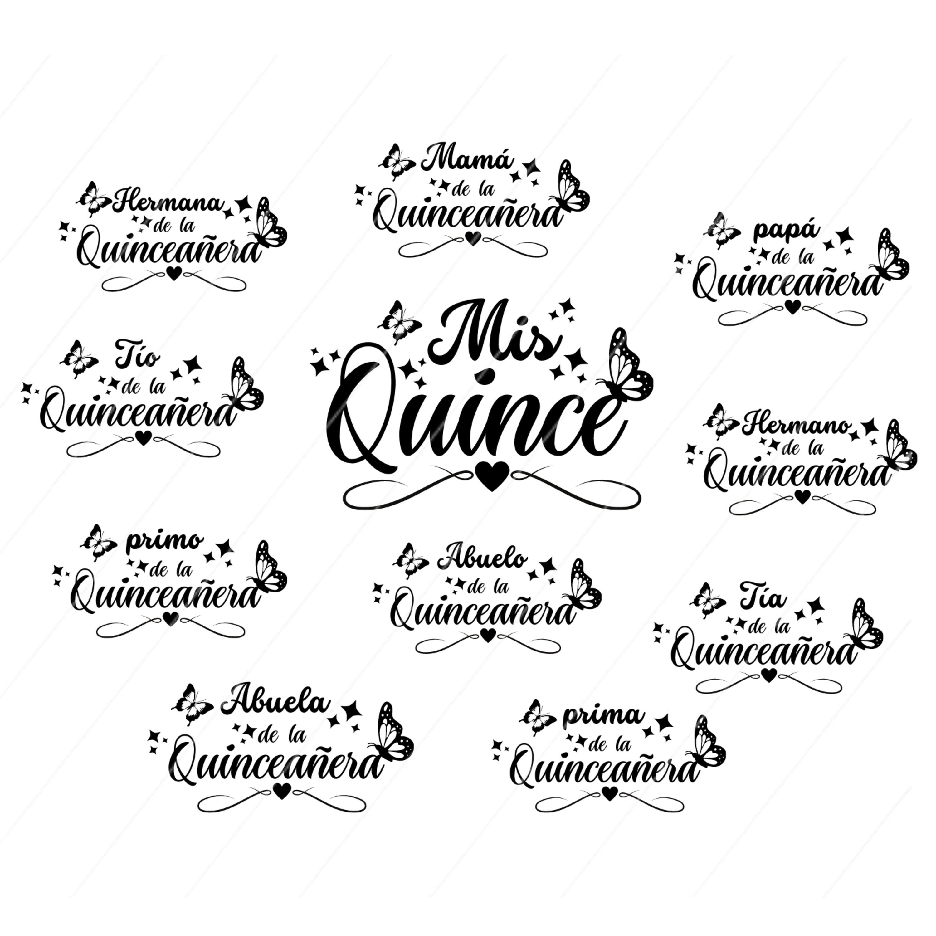 Mis Quince and Family Butterfly Svg and Png - Etsy