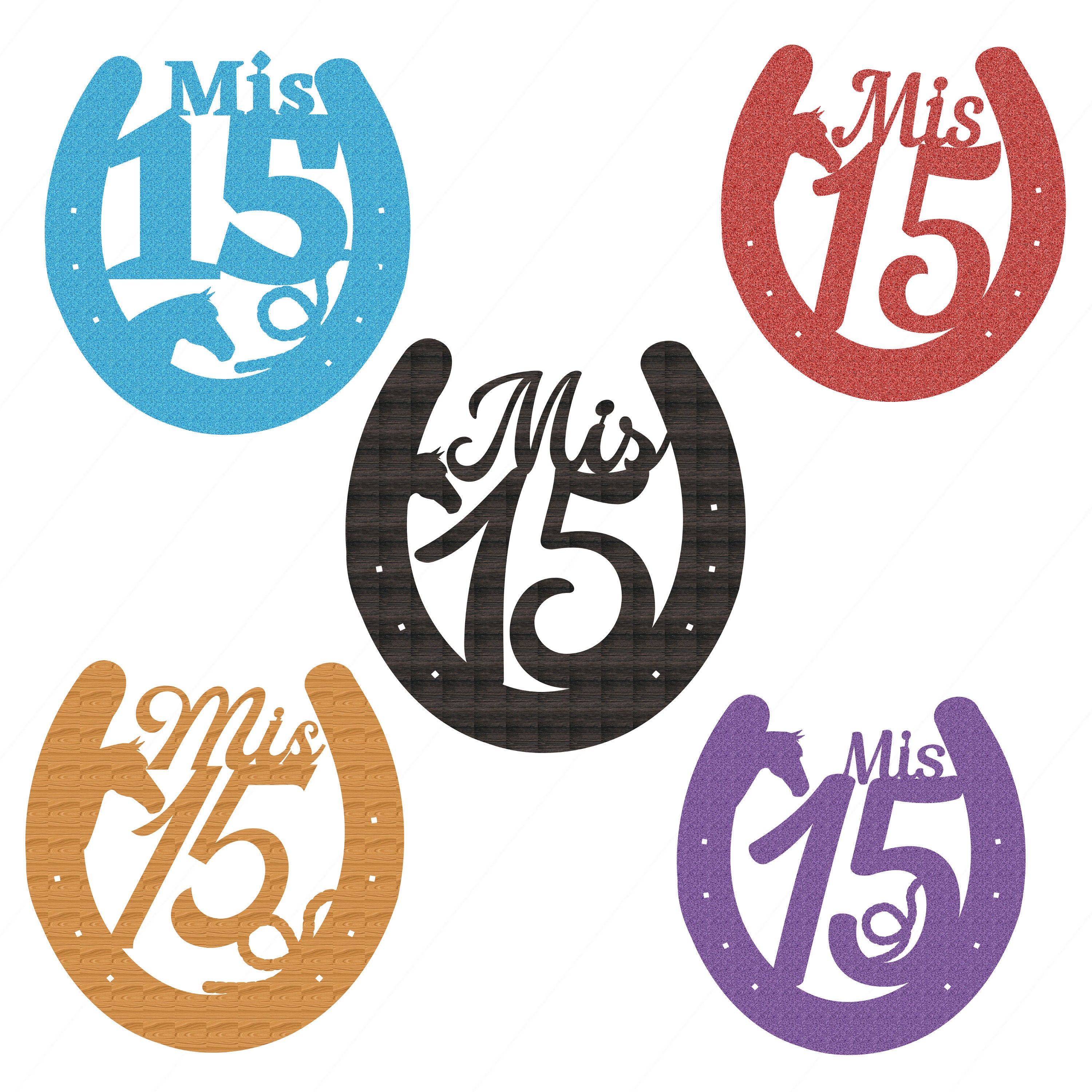 Mis 15 Cake Topper SVG and PNG Embellishments - Etsy