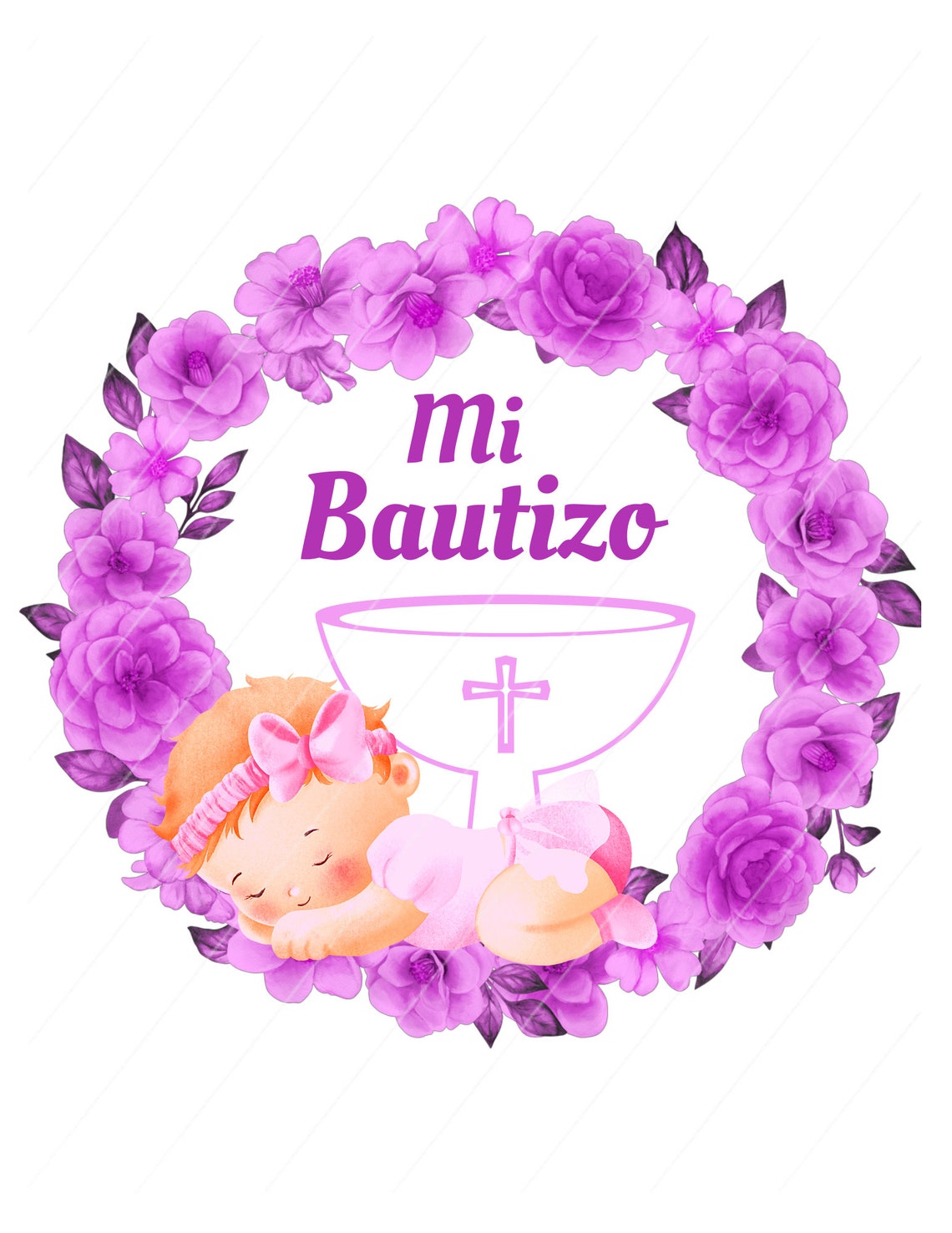 Mi Bautizo Png Digital Download Circles Girl - Etsy
