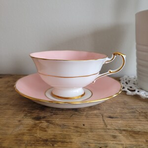 Paragon Pale Pink Teacup With Floating Pink Cabbage Rose | English Bone ...