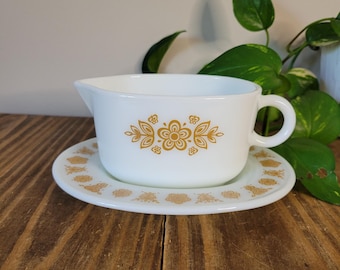 Pyrex Butterfly Gold Gravy Boat - Etsy
