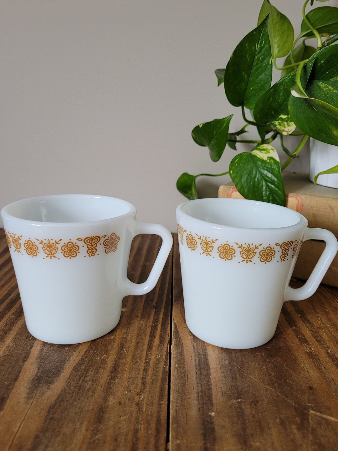 Vintage Pyrex Butterfly Mugs | Set of 2 Vintage Pyrex Mugs | 1970s ...