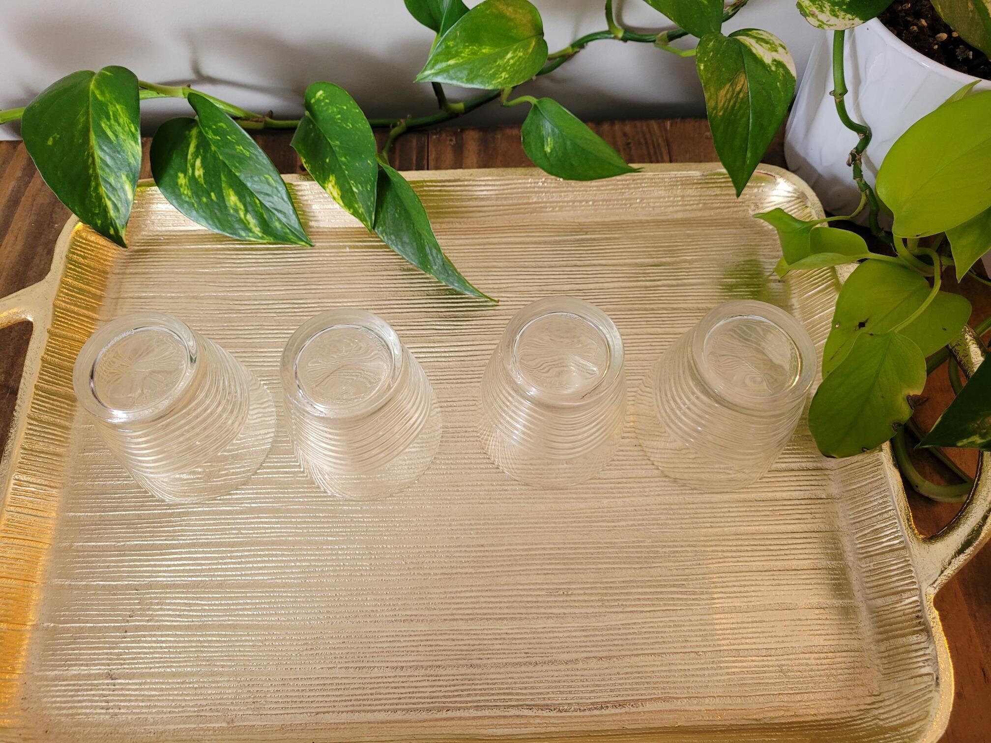 Vintage Duralex France Clear Drinking Glasses Vintage Lowball Glasses Set Of 4 Duralex Glass